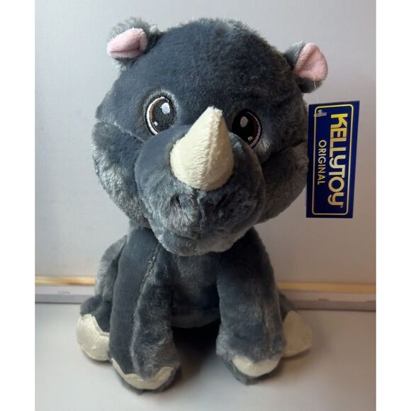 Kellytoy | Toys | Kellytoy Original Grey Jungle Rhino Plush Stuffed ...